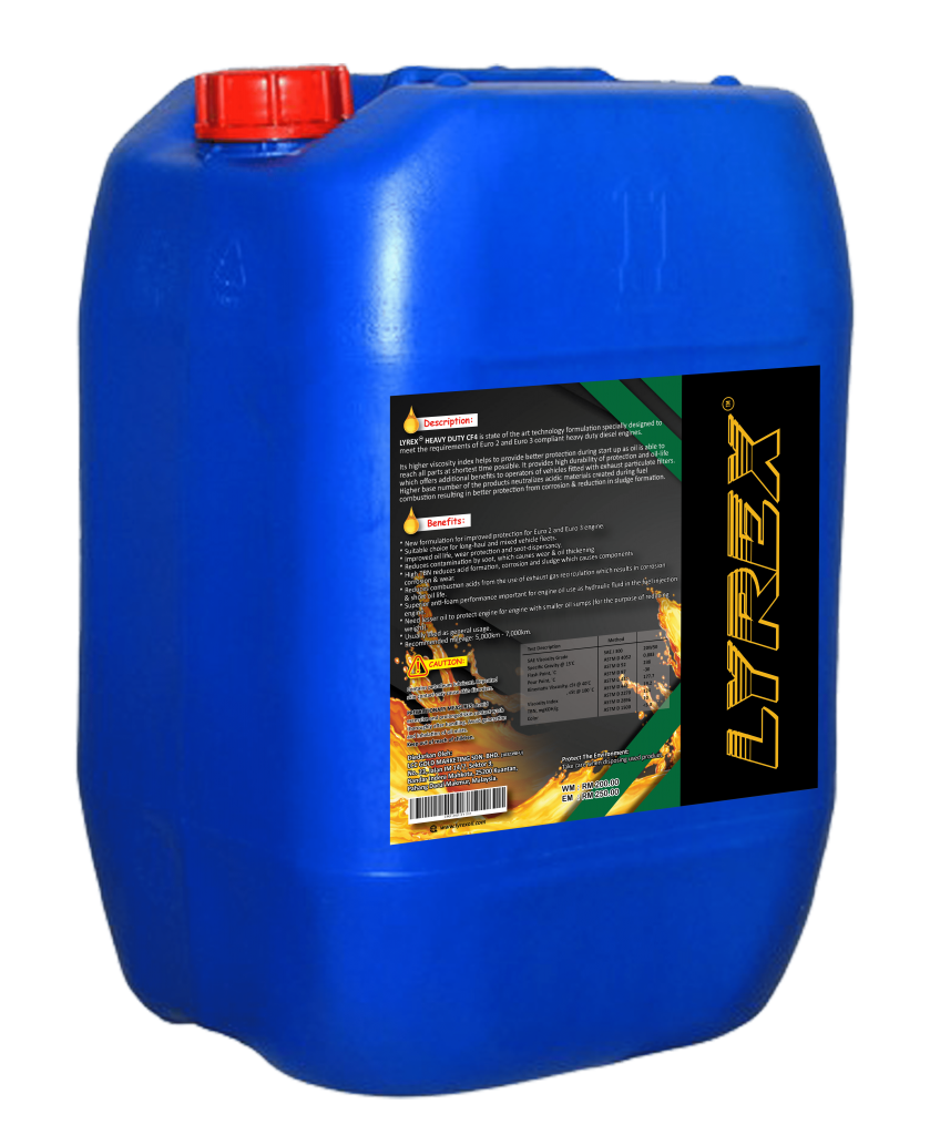 20W/50 HEAVY DUTY API CF4 – Lyrexoil – Malaysia Famous Lubricant Oil Brand
